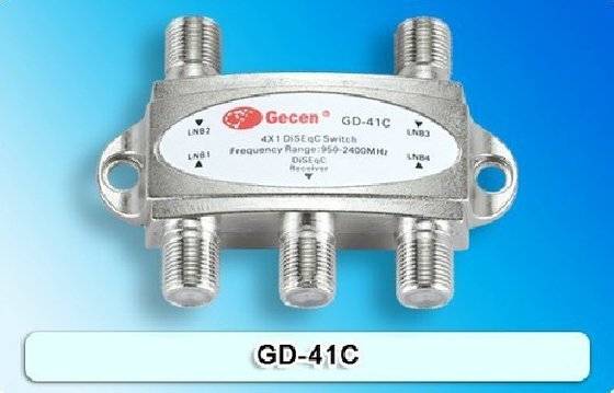 TV Box DVB Accessories Gecen 4 in 1 Satellite DiSEqC Switch GD-41C for Satellite Receiver
