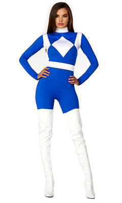 Royal White Spandex Dominance Sexy Superhero Costume with Size S to XXL Available
