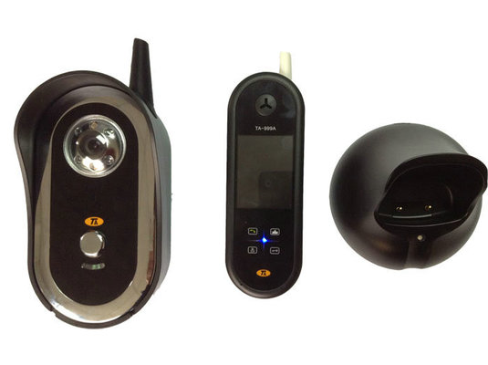 China Colour Black Villa Video Door Phone , 2.4ghz Wireless Video Intercoms distributor