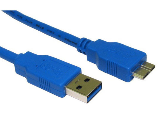 Blue Round USB3.0  A Male to Micro Charge Cable