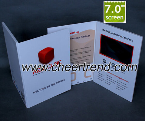 Fashionable customized 7 inch LCD video advertising brochure