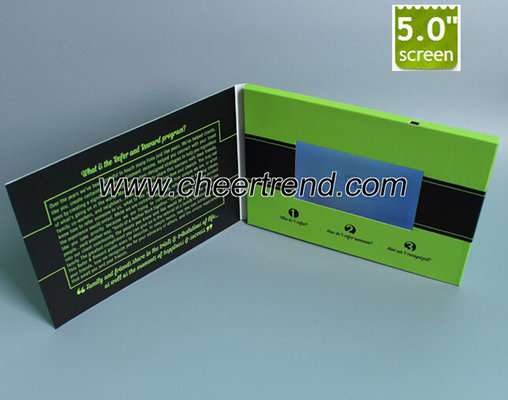 2017 newest promotional 5 inches gift lcd video greeting cards/video brochure card