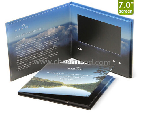 Customized printing 7inch lcd screen video brochure / lcd paper Video Brochure for advertising