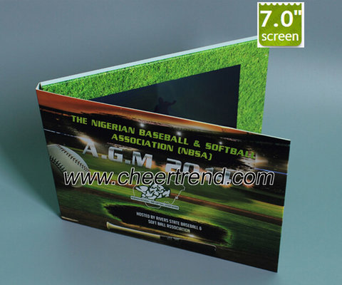 2017 Popular 7 inch LCD video greeting brochure card with touch screen