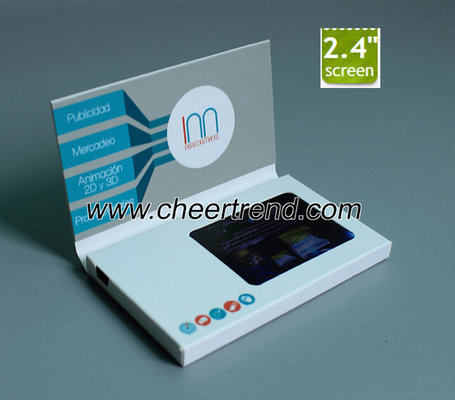 Promotional OEM 2.4 inch business card video brochure with mini USB