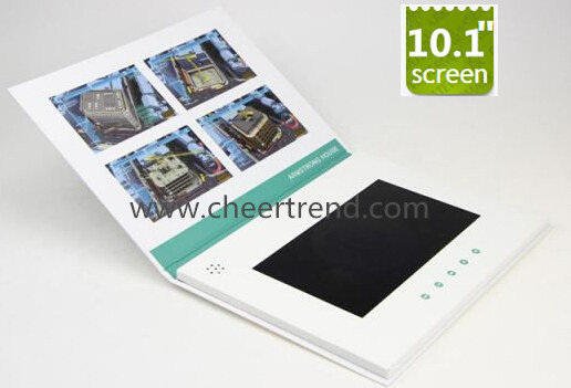 Marketing 10 inch avi TFT LCD video greeting card,video book video brochure for advertising