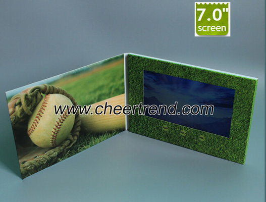 Whosale price A5 size 7 inch video brochure card with 256Mb to 16GB memory options