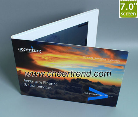 Factory supply 7inch LCD video book video brochure, with 128M-16GB memory