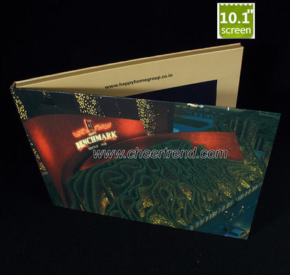 High resolution Hardcover 10 inch lcd video greeting card, video book, video brochure for advertising,marketing