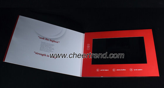 High resolution Hardcover 10 inch lcd video greeting card, video book, video brochure for advertising,marketing
