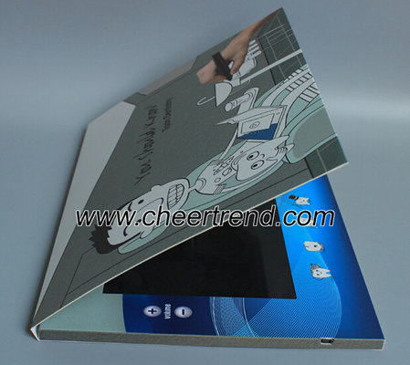 2017 New Business Gift Paper Invitation Card 10 inches lcd Video Brochure