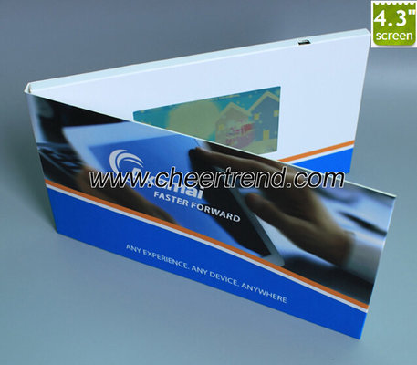 Creative 4.3 inch lcd video brochure, customized video greeting card for gifts,business card