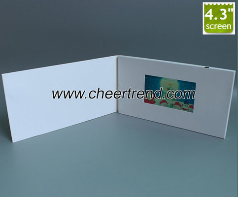 2017 Custom blank white 4.3 inch tft screen invitation video brochure/ lcd video greeting card
