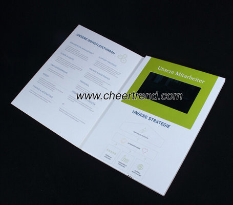 2017 New Technology Hot Sale Custom 4C Printing LCD Video Brochure A4 4.3 inch Video in Brochure Card