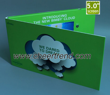 Popular Handmade Business Gift 5 inch LCD Player Video Marketing Brochure Greeting Card in Print