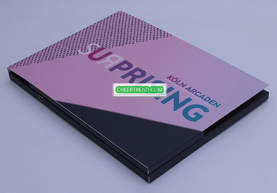Best Advertising 7 inch LCD Video Brochure card/video book/video greeting card with pocket for business gift
