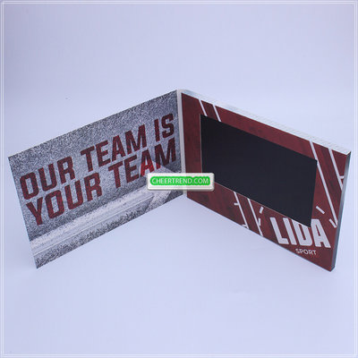 High quality Customized 7 inch TFT LCD Screen Soft Cover Folder video brochure card