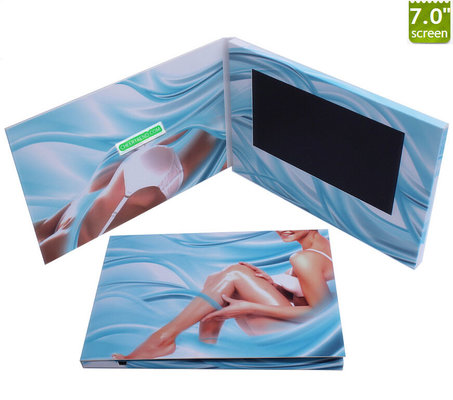 2017 Hot Sexy Advertising 7 inch lcd video brochure / video greeting card / video book with 1GB memory