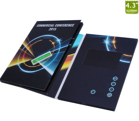 Hot Vertical design 4.3 inch 4c printing lcd screen video auto playing digital video brochure for gifts