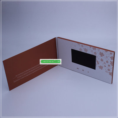 Whosale price 4.3 inch lcd screen video brochure / video greeting card with 128M memory for gifts,promotion,marketing