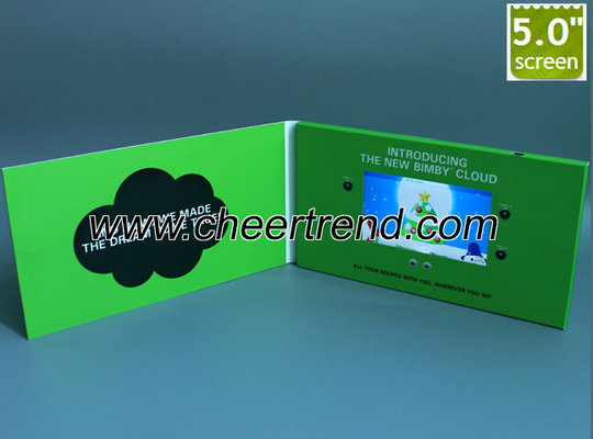 Handmade Business Gift 5 inch LCD Player Video Marketing Brochure Greeting Card in Print