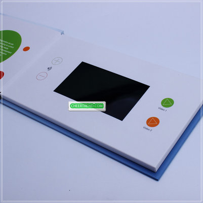2017 color printing hardcover brochure 4.3 inch TFT lcd video greeting card, lcd video cards, video brochure card ad