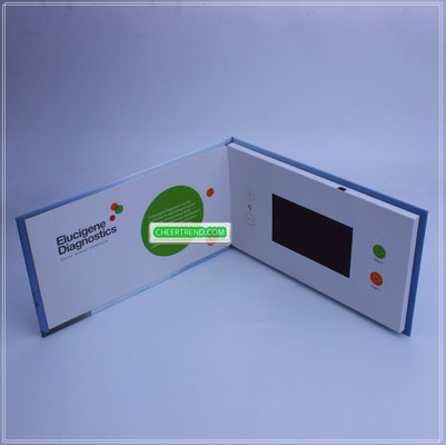 2017 color printing hardcover brochure 4.3 inch TFT lcd video greeting card, lcd video cards, video brochure card ad