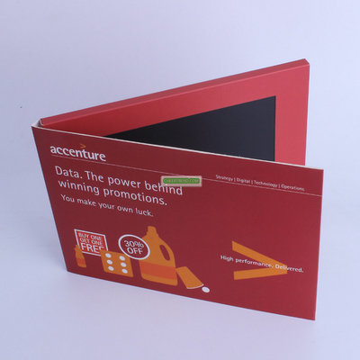 Beautiful Artificial Style and Business Gift Use customized 7 inch video brochure card