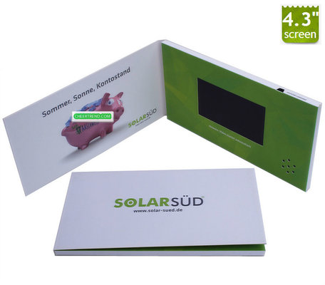 Custom Color Printing 4.3 Inch Tft Digital Mailer Lcd Screen Video Greeting Cards Brochure For Business Promotion