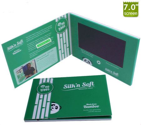 2017 Best Factory Custom 7 Inch LCD Paper Video Brochure / Video Greeting Card for Advertising