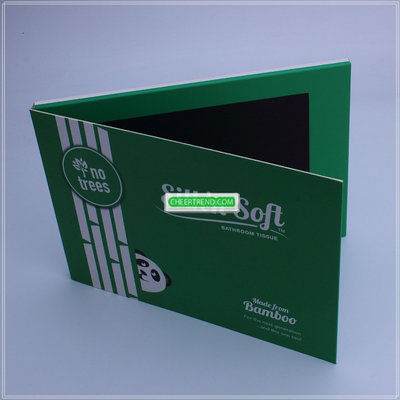 2017 Best Factory Custom 7 Inch LCD Paper Video Brochure / Video Greeting Card for Advertising