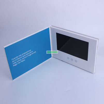 2017 New Business Gift Hardcover Paper Invitation Card 7 inch lcd Video Brochure