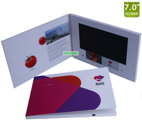 China best factory supply 7 inch LCD video brochure,video book,video greeting card with 512Mb memory