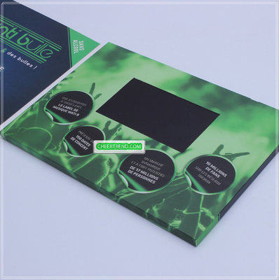 2017 Newest UV printing brochure 4.3 inch TFT lcd video greeting card, lcd video cards, video brochure card