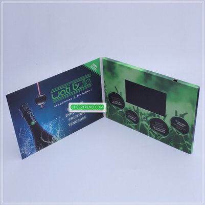 Wine advertising custom 4.3inch lcd video module for greeting cards, lcd video display module for video brochure