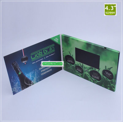 Manufactore price 4.3 inch LCD Brochure Card Video Brochure video greeting card