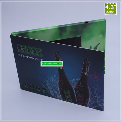 Luxury design 4.3inch lcd video player brochure pop\video brochure card