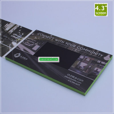 advertising use 4.3 inch video cards, brochure sample for book