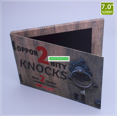 7inch video advertising display audio book for presentation lcd video greeting postcards event invitation mailer