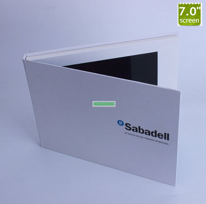 7 inch LCD tft video module with 3 videos buttons for Hardcover back greeting brochure card