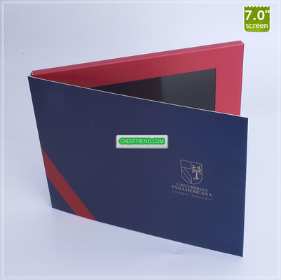 Hot selling full color printing 2gb video brochure, 7 inch video book, lcd video business card
