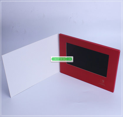 Hot selling full color printing 2gb video brochure, 7 inch video book, lcd video business card