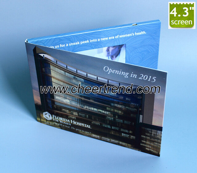 2017 Hot Promotional 128MB 4.3 inch Digital Video Business Card, video brochure greeting card