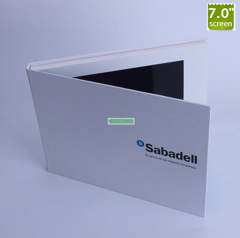 7 inch LCD tft video module with 3 videos buttons for Hardcover back greeting brochure card