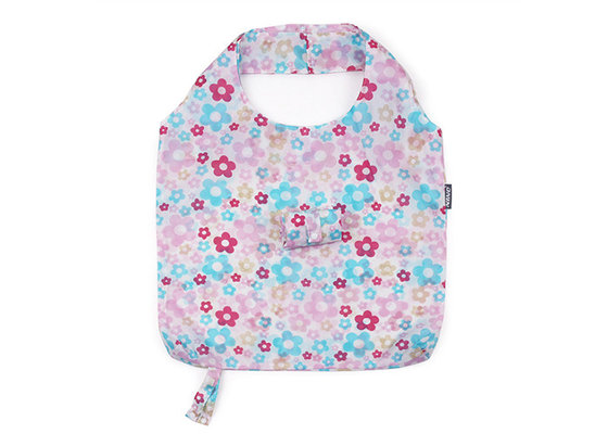 Reusable Button Hanger Design Folding Tote Bag Giveaway Foldable Polyester Bag