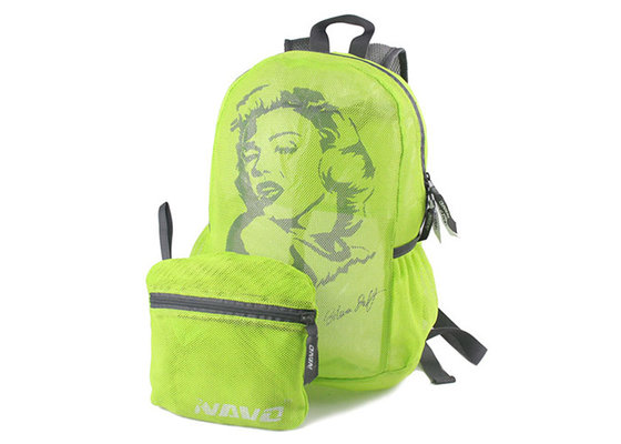 Beautiful Modern Women Foldable Lightweight Waterproof Travel Backpack Printing Green