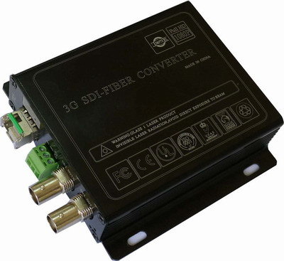 3G-SDI+RS485/RS232/RS422 Data+Ethernet+audio to fiber Transmission and Reception for  PTZ camera。Single mode single fibe