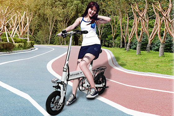 14 Inches Small Electric City Bike / Fold Up Electric Scooter Battery Operated For Adults