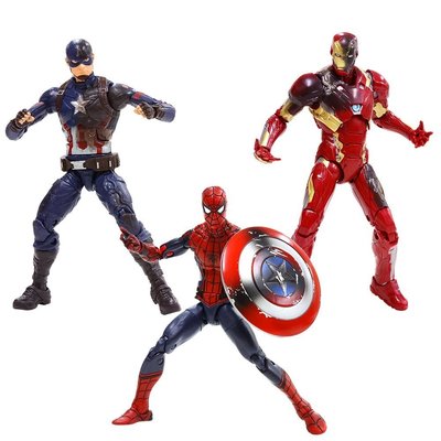 Plastic baby toys of captatin america for children, PVC material Plastic action figure toys