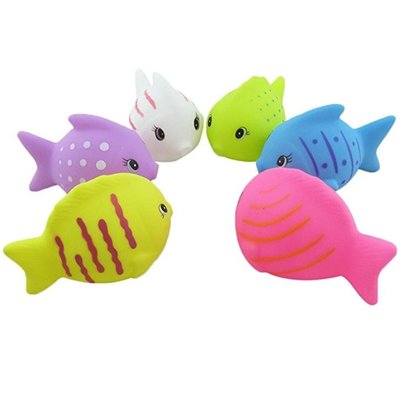 Cute Colorful Plastic Baby Toys For Bathing Cartoon Animal Fish Shaped